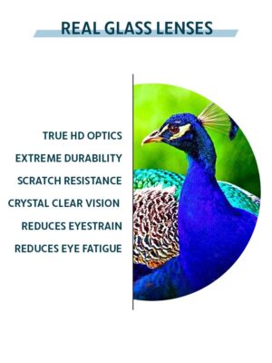 Real Glass Reading Glasses, EQ304 Clear Glass Reading Lens