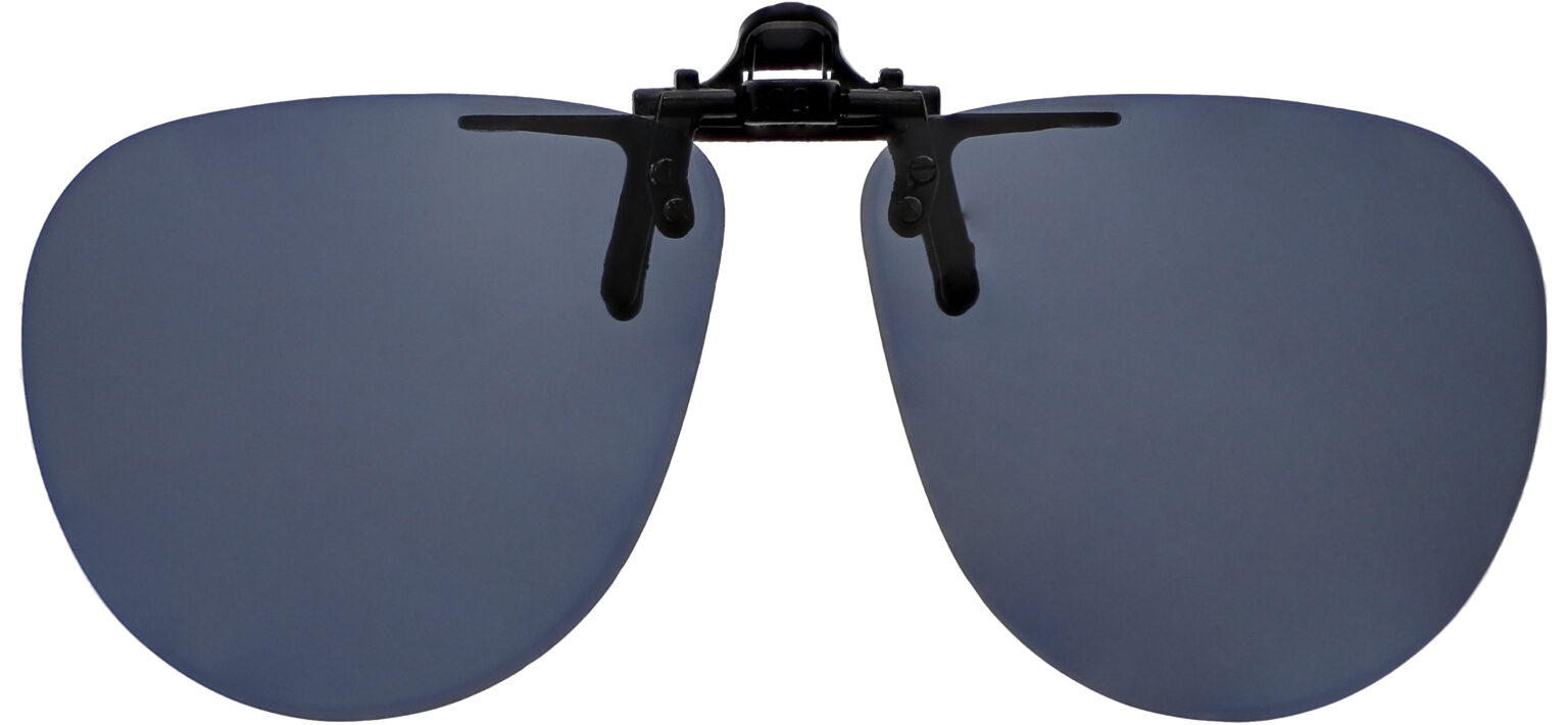 H2 Medium Aviator Clip On Flip Up Polarized Sunglasses