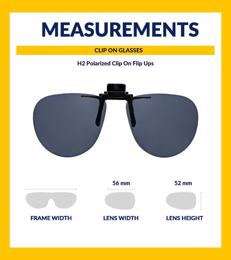 H2 Medium Aviator Clip On Flip Up Polarized Sunglasses