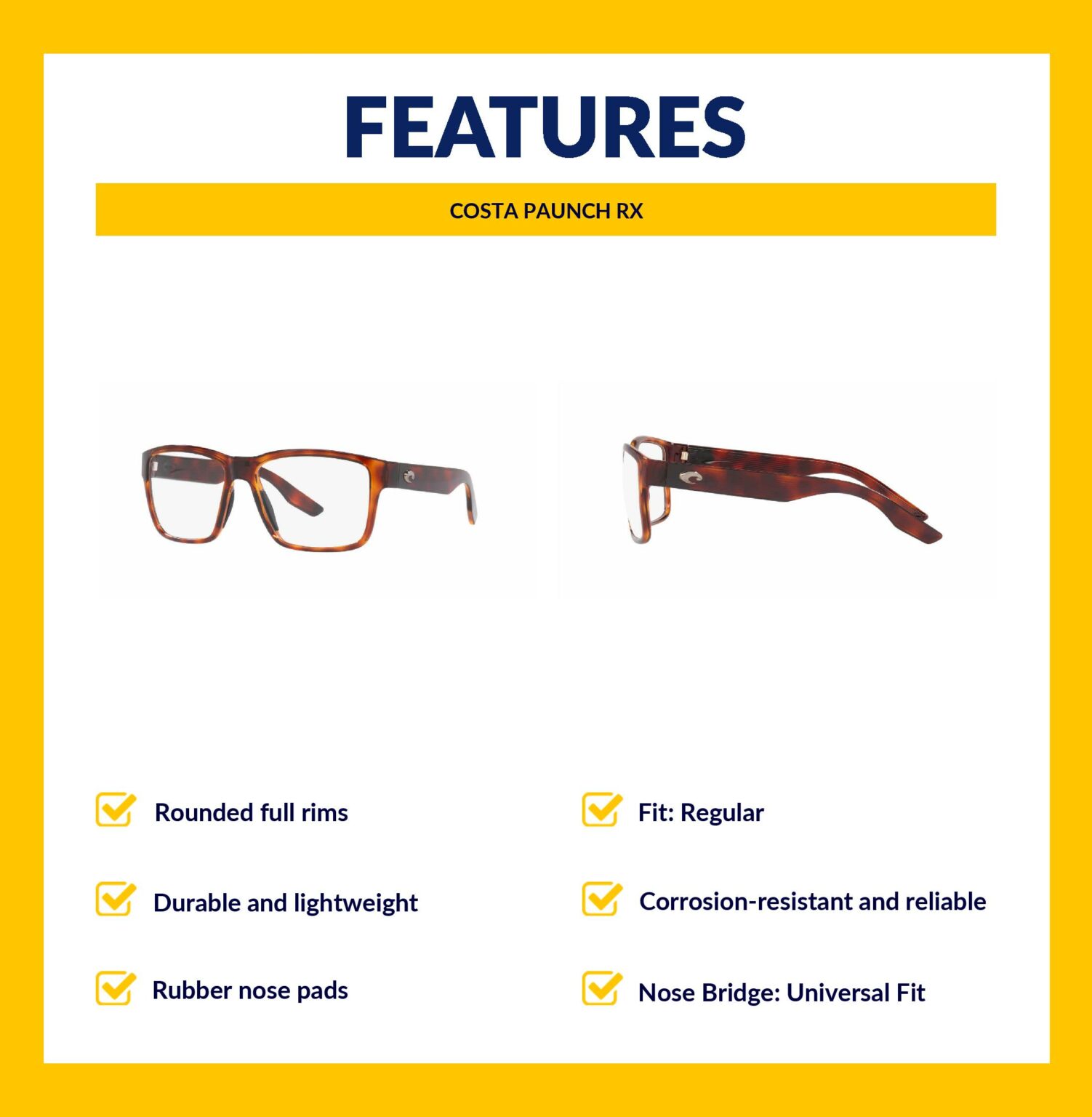 Costa Paunch RX Glasses | VS Eyewear